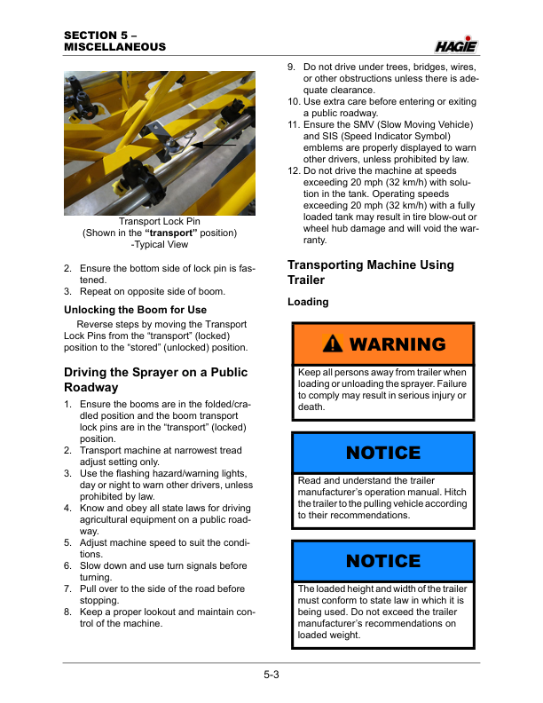 John Deere Hagie Boom (021001-021500) (Worldwide Edition) Operator's ...