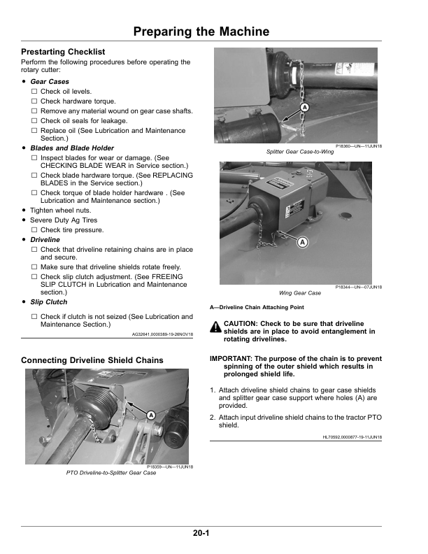 John Deere E12, E15, M15, M20, R10, R15, R20 Flex-Wing Rotary Cutters (000001-) (Export ...