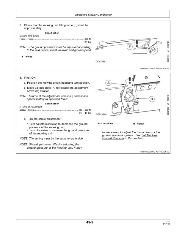 John Deere C310R, C350R Mower-Conditioners (European Edition) Operator's Manual (OMFH346100)