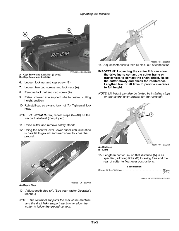 John Deere RC5M (001500-), RC6M (003700-), RC7M (001900-), RC6R (000260 ...