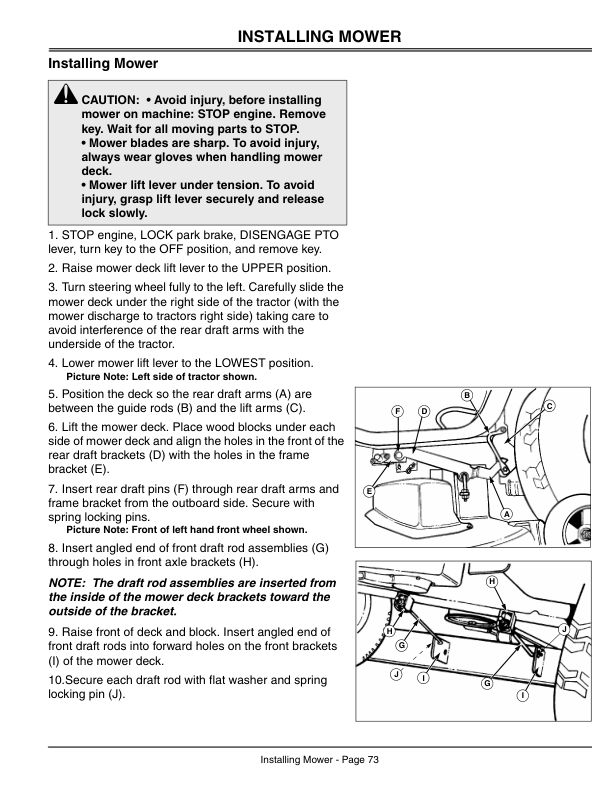 John Deere S1642, S1742, S2046 Scotts Lawn Tractors (010001-) Operator ...