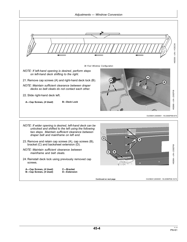 John Deere 625D, 630D & 635D Draper Platforms North America (730101 ...