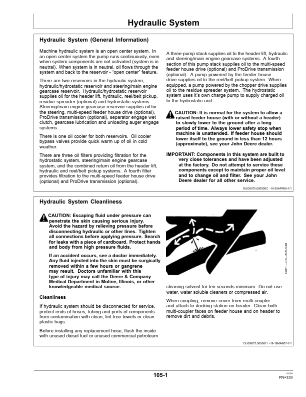 John Deere 9870 STS Combine (730101-) Operator's Manual (OMH235513)