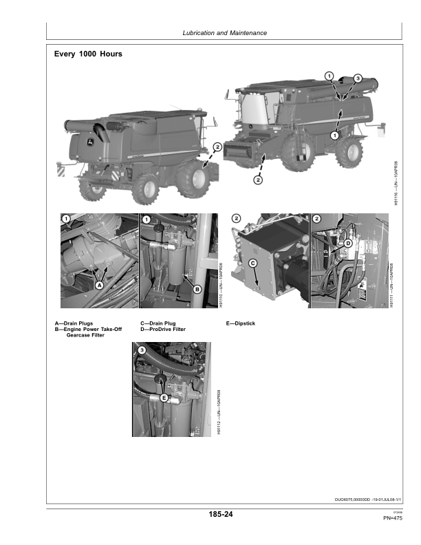 John Deere S690 HILLMASTER Combine (730101-) Operator's Manual (OMH235518)