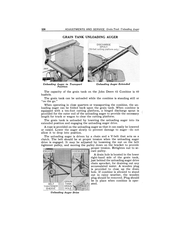 John Deere 45 Self-Propelled Combine (Roundback) Operator's Manual ...