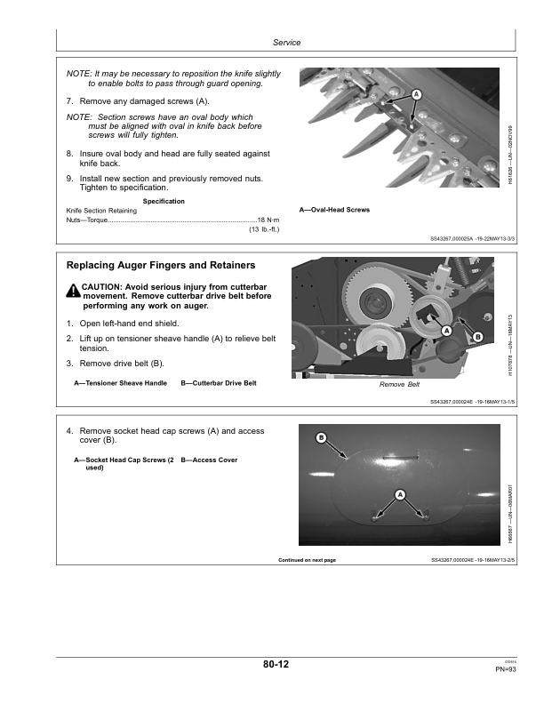 John Deere 600F Series - 620F, 622F, 625F, 630F & 635F Cutting ...