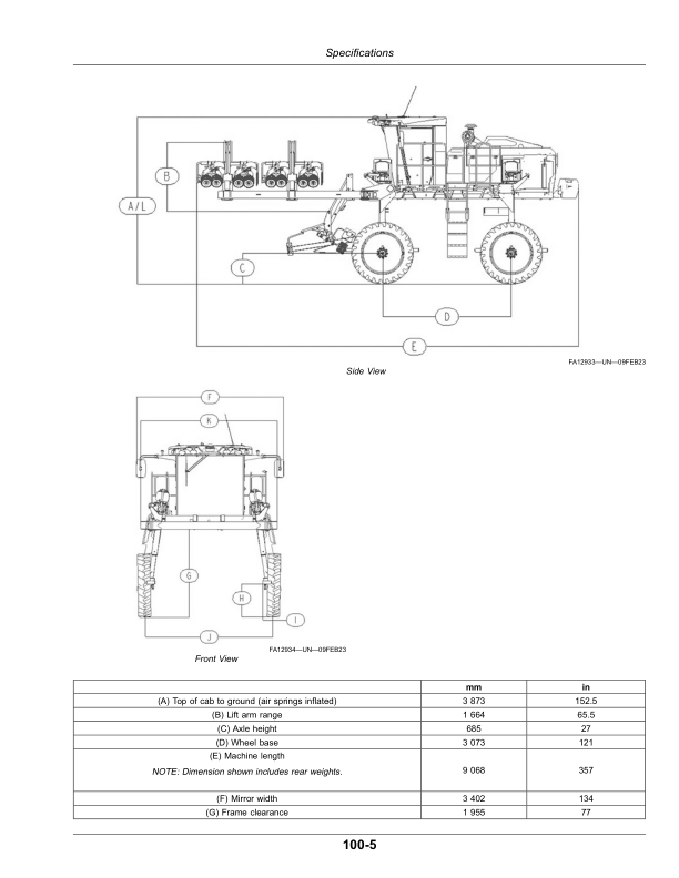 John Deere 204SP Self-Propelled Detasseler (024001-) (North American ...