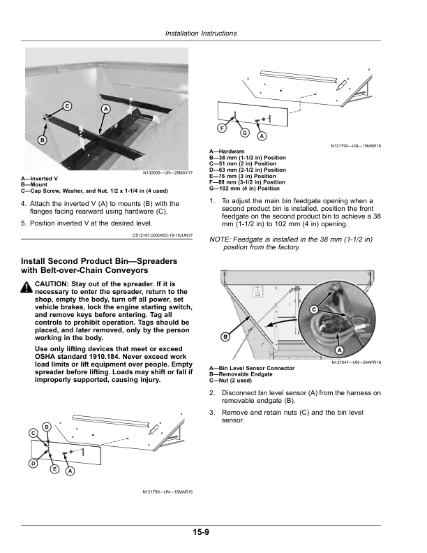 John Deere DN456, DN485 Dry Spinner Spreader Operator's Manual (OMKK76525)