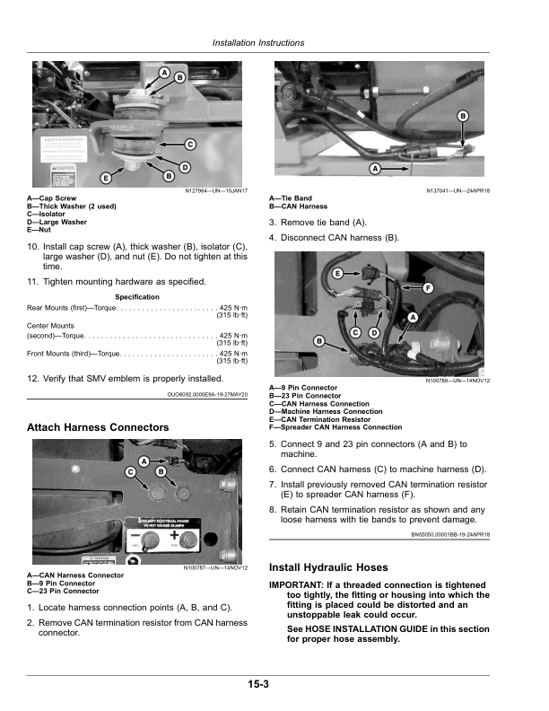 John Deere DN456, DN485 Dry Spinner Spreader (MY2021-) Operator's ...