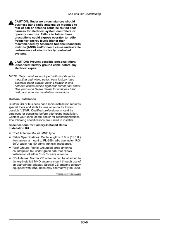 John Deere 800R Nutrient Applicator (220001-) (North America) Operator ...