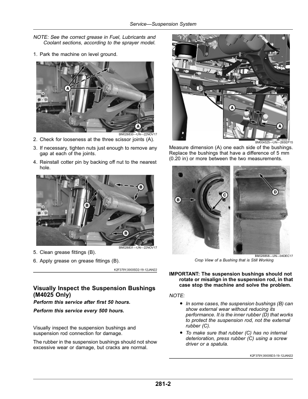 John Deere M4025, M4030, M4040 Self-Propelled Sprayers (230001-240000 ...