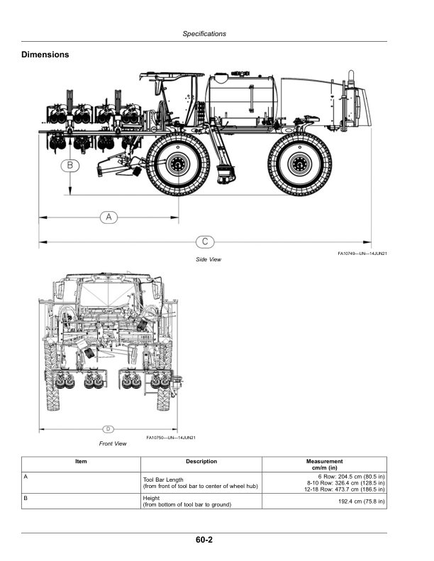 John Deere Detasseler Tool Bar (220001-) (Export Edition) Operator's ...