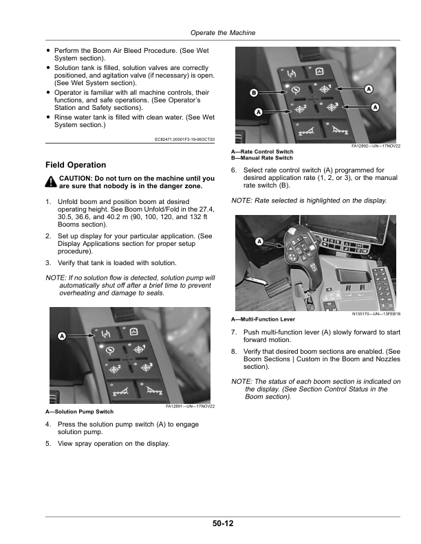 John Deere STS 12, STS 16, STS 20 Self-Propelled Sprayer (022001-023000) (Export Edition ...