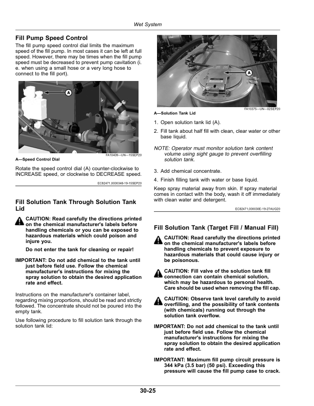 John Deere LS20 Liquid System (220001-) (North American) Operator's ...