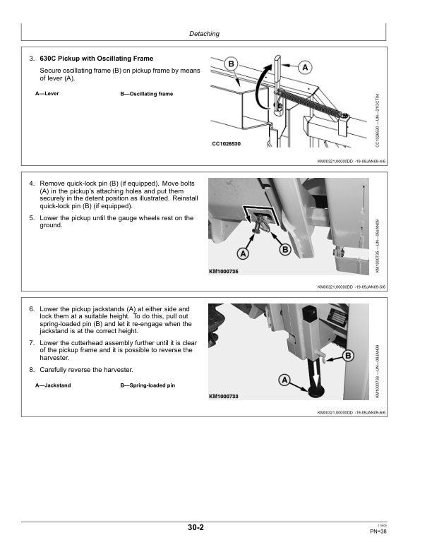 John Deere 630C, 640C & 645C Windrow Pickups Operator's Manual (OMLCA97415)