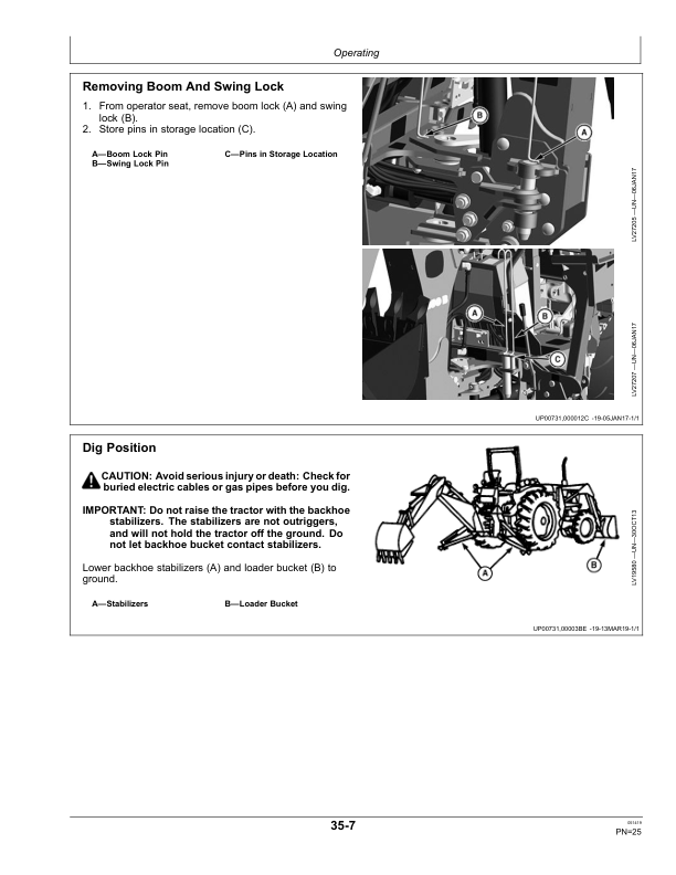 John Deere 260B Backhoe Operator's Manual (OMLVU30997)