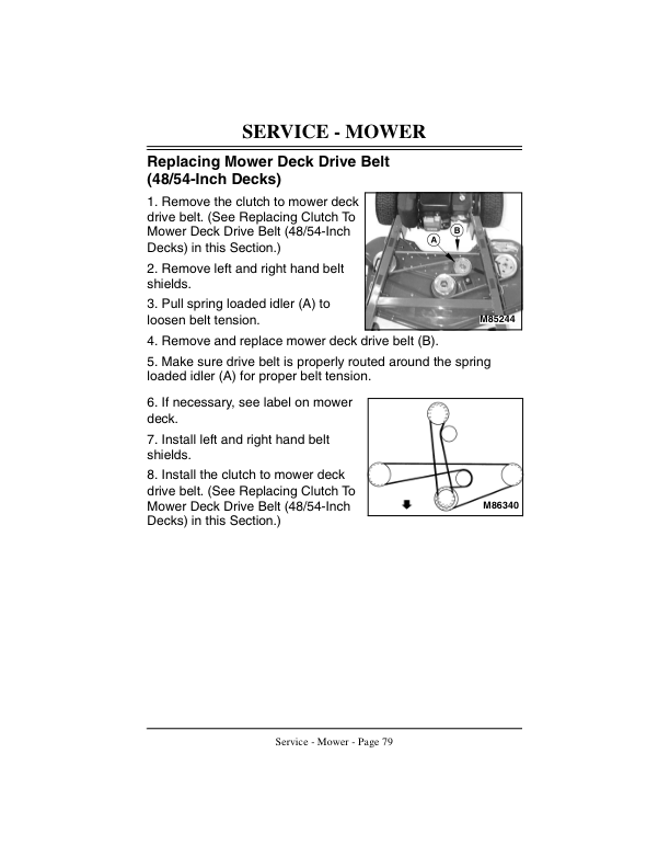 John Deere GS25, GS45, GS75 Walk-Behind Mowers (010001-) Operator's ...