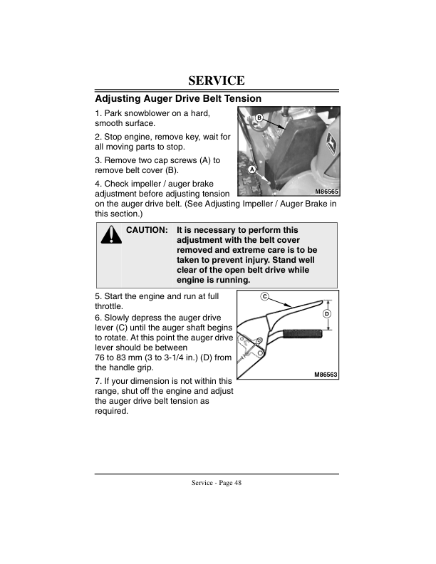 John Deere 524D, 826D Walk-Behind Snowblower (160001-) Operator's ...