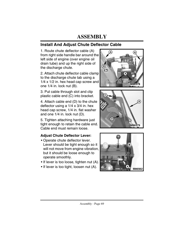 John Deere 524D, 826D Walk-Behind Snowblower (170001-) Operator's ...