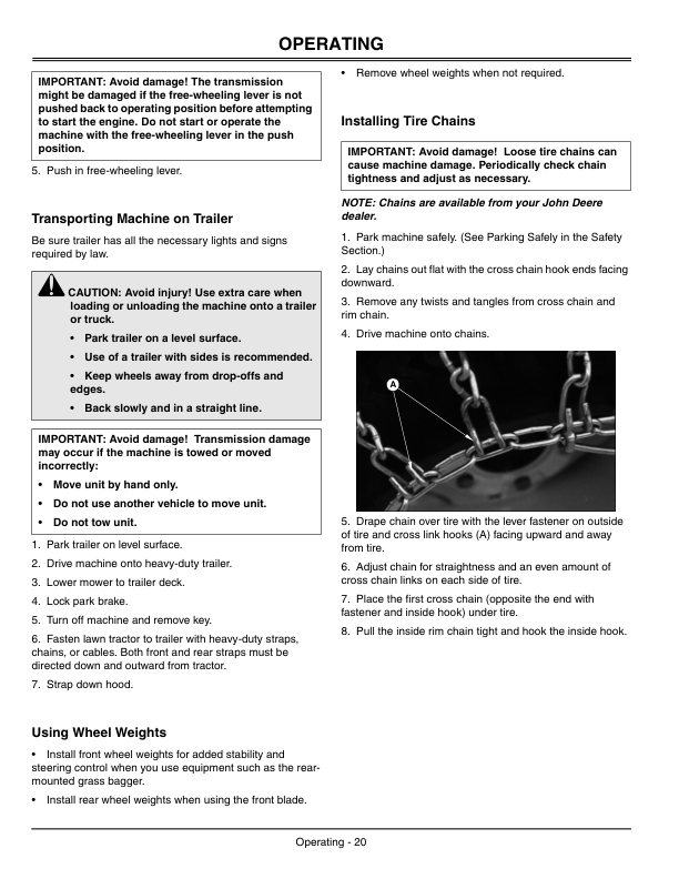 John Deere LT170, LT180 (010001-) Lawn Tractors Operator's Manual ...
