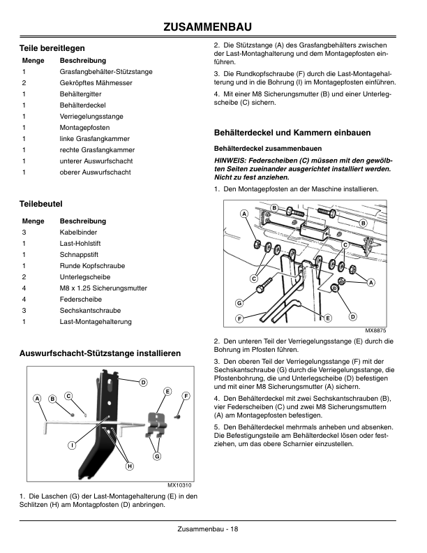 John Deere 2-Bag Bagger Operator's Manual (OMM149491)