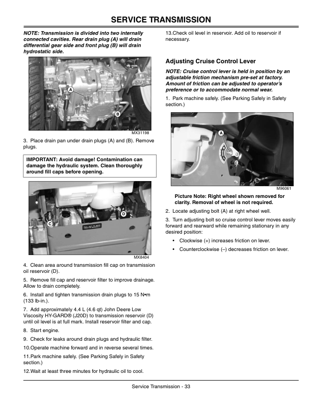 John Deere GX255 Garden Tractor Operator's Manual (OMM152803)
