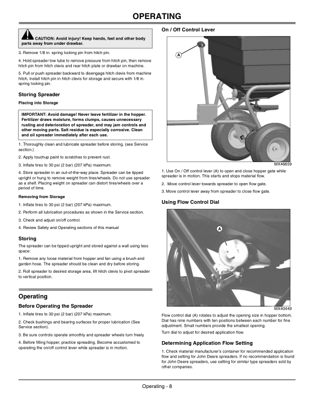 John Deere LP25353, LP25354 Push Spreader Operator's Manual (OMM162995)