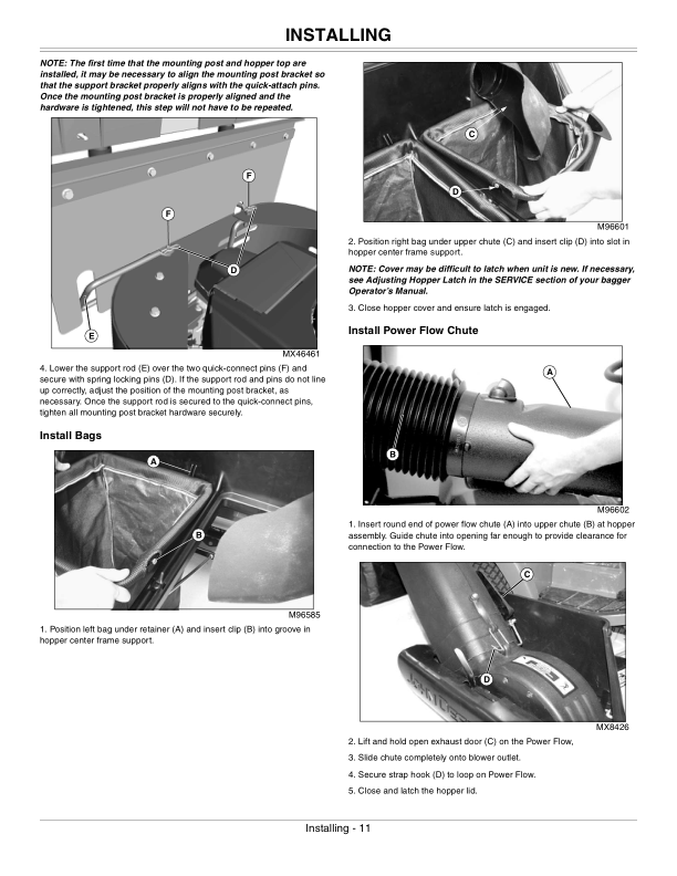 John Deere 2 Bag Bagger (NA) Operator's Manual (OMM163264)