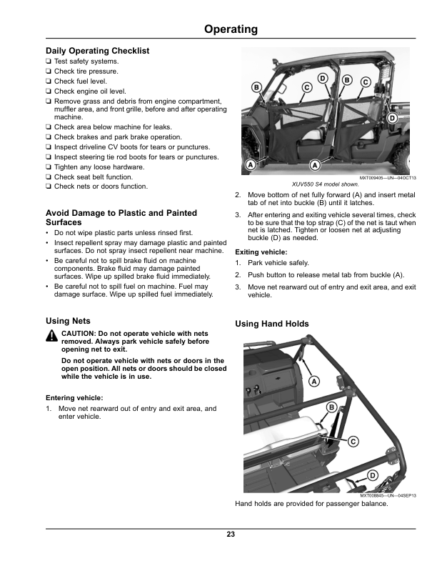John Deere XUV S4 550 Gator Utility Vehicle North America (030001 ...