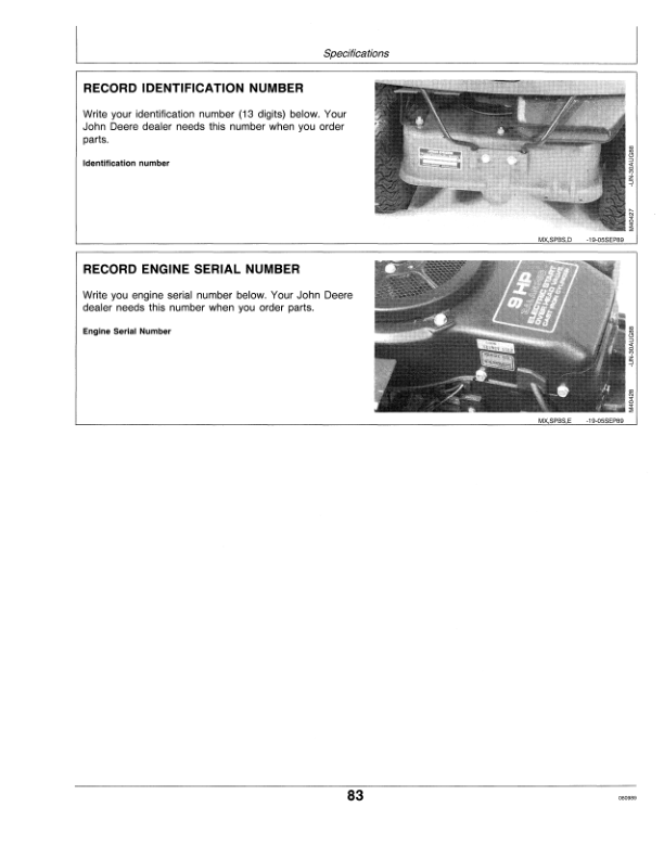 John Deere RX63, RX73, RX75, RX95, SX75, SX95 Riding Mowers Operator's ...