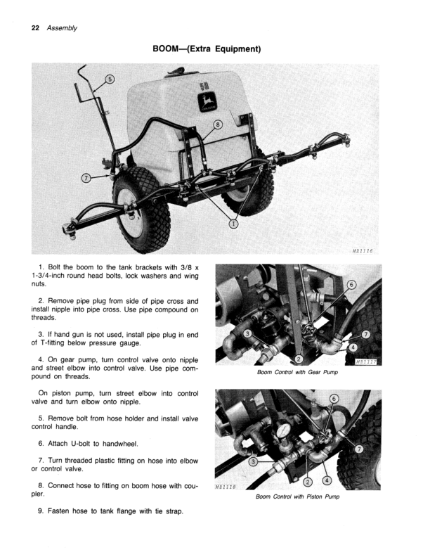 John Deere No. 5B Sprayer (080001-) Operator's Manual (OMM82108)