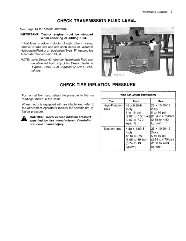 John Deere 314 Lawn & Garden Tractor Operator's Manual (OMM83207)