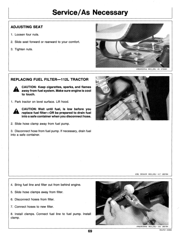 John Deere 108, 111, 112L, 116, 116H Lawn Tractors (315001-) Operator's ...