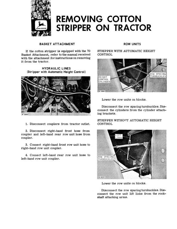John Deere 282 Cotton Stripper Operator's Manual (OMN159212)