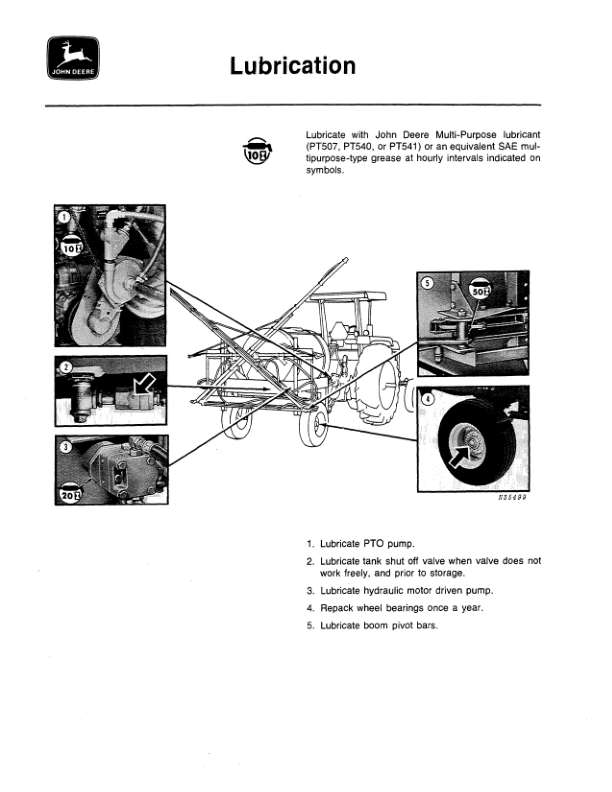 John Deere 535, 550 Pull-Type Sprayer Operator's Manual (OMN159535)