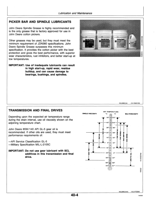 John Deere 9960 Cotton Picker Operator's Manual (OMN200267)