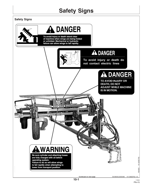 John Deere 2210 Floating Hitch Field Cultivator North America (000001-001999) Operator's Manual ...