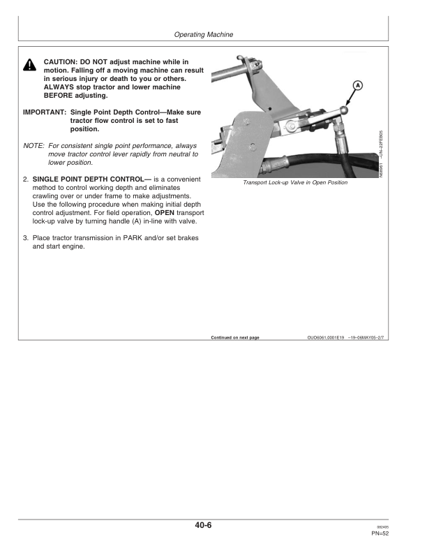 John Deere 2210 Floating Hitch Field Cultivator North America (002000-002999) Operator's Manual ...