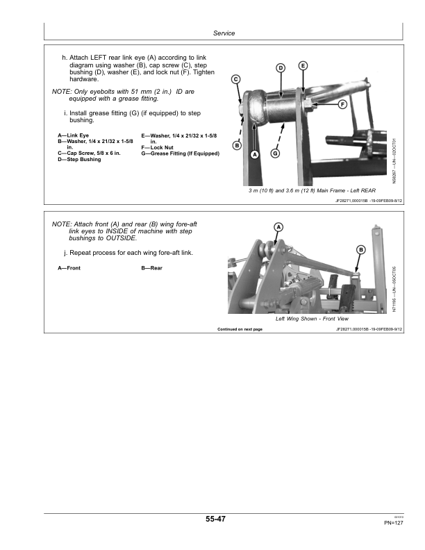 John Deere 2210 Floating Hitch Field Cultivator European Edition (008000- ) Operator's Manual ...