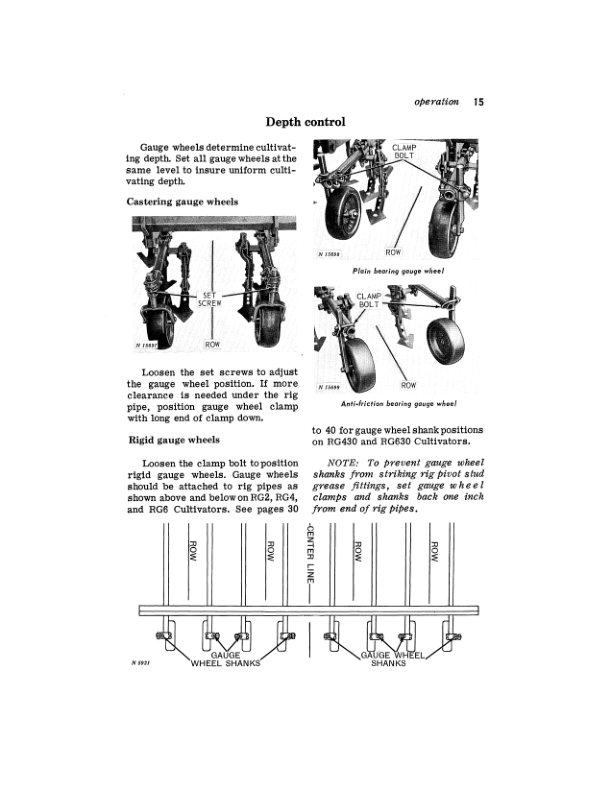 John Deere RG2, RG4, RG6, RG430, RG630 Row Crop Tractors Operator's ...