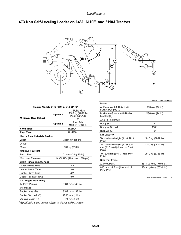 John Deere 673 Loader (Brazilian Edition) Operator's Manual (OMP74050)