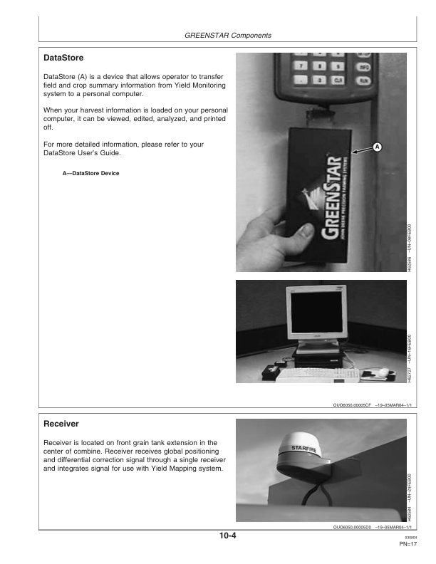 John Deere Greenstar Yield Monitor & Mapping System for 9400, 9500 ...