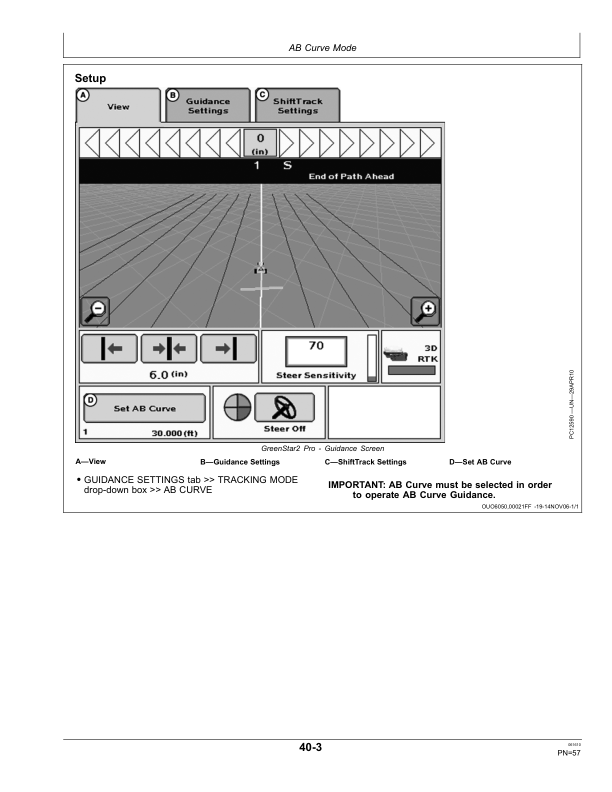 John Deere GS2 Display - Guidance Greenstar 2100, 2600 Display Operator ...
