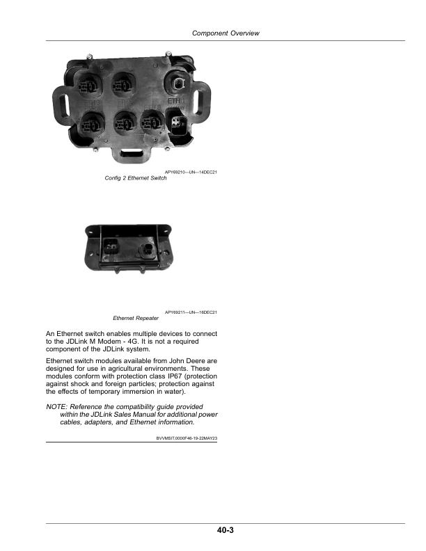 John Deere JDLink M Modem - 4G Operator's Manual (OMPFP25477)