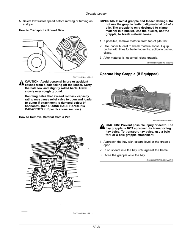John Deere 300R, 320R, 440R Loaders Operator's Manual (OMPXX10910)