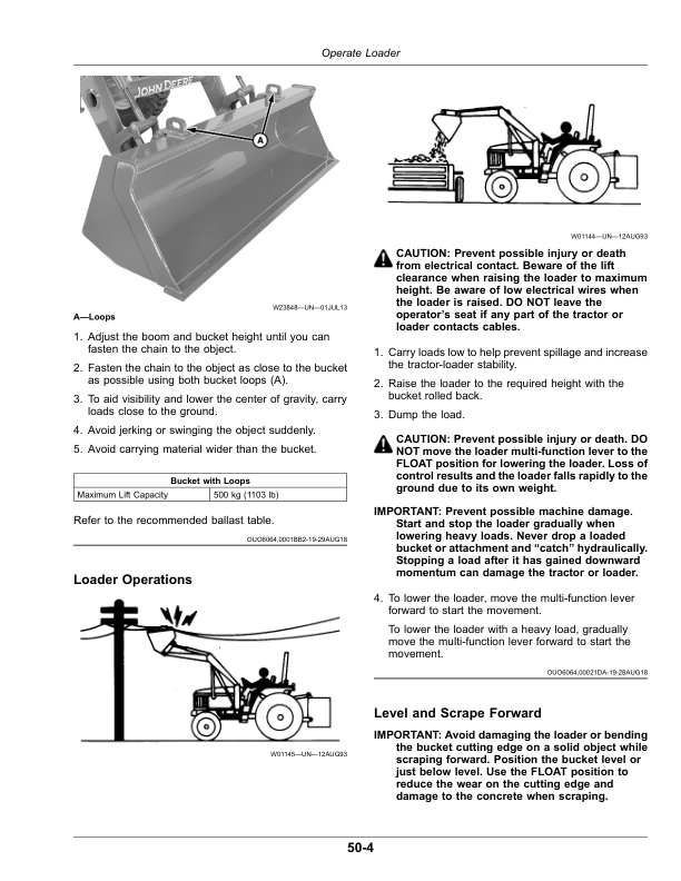 John Deere 300R, 320R, 440R Loaders (UK Export Edition) Operator's ...