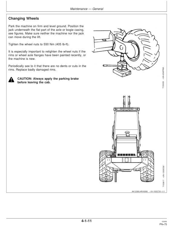 John Deere 1270D Wheeled Harvesters Operator's Manuals (F070259)