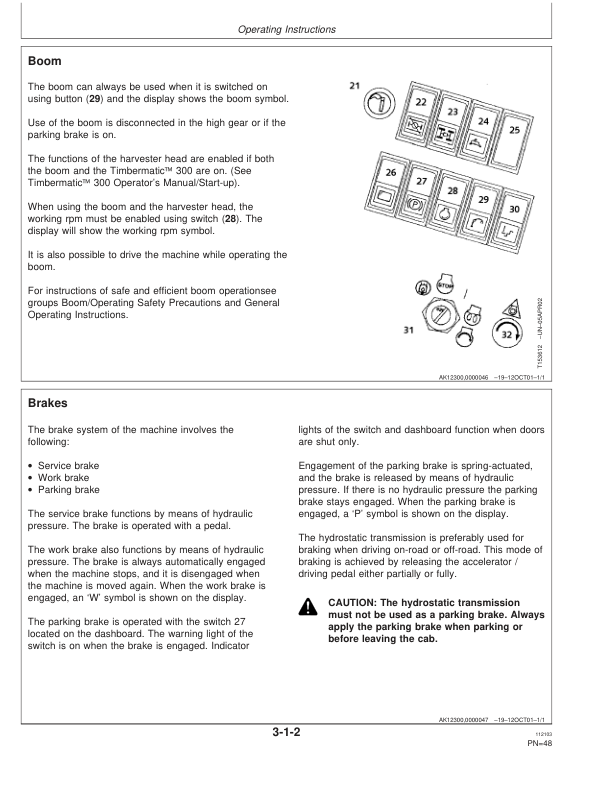 John Deere 1270D Wheeled Harvesters Operator's Manuals (OMF063723)