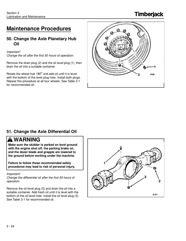 John Deere 240B Skidders Operator's Manuals (OMF278392)