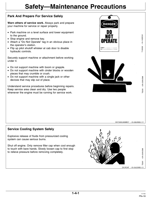 John Deere 435C Knuckleboom Loader Operator's Manuals (OMF391184)
